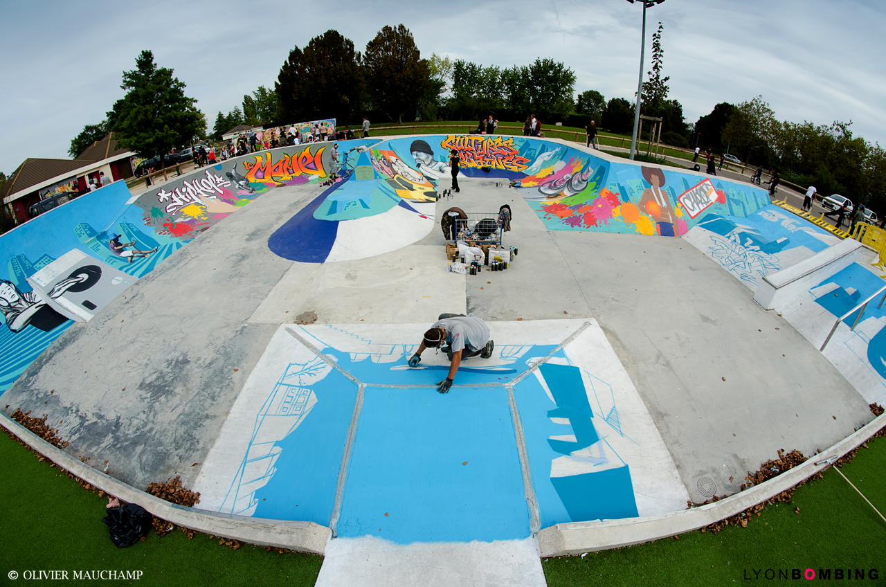 Décoration Graffiti Skate Park de Chalon sur Saône - LB Studio